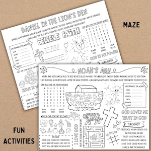 PRINTABLE Bible Stories Kids, Bible Coloring Page Kids, Bible Activity ...