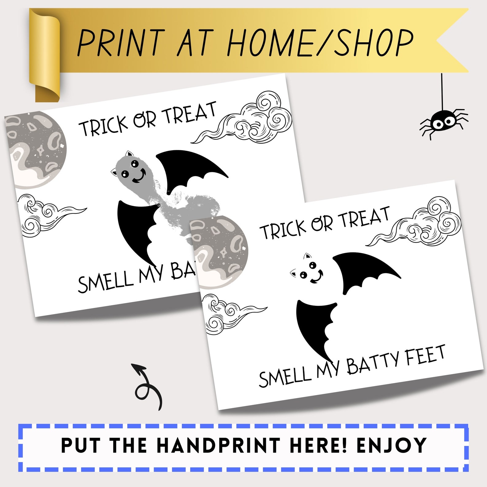 Halloween Bat Footprint Activity, Bat Footprint Art Craft, Halloween ...