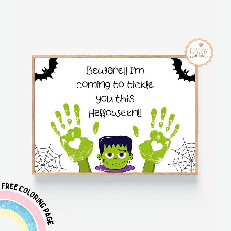 PRINTABLE Halloween Handprint Activity, Handprint Art Craft ...