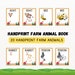 FARM ANIMALS Handprint Book, Printable Handprint Art, Toddler Child ...