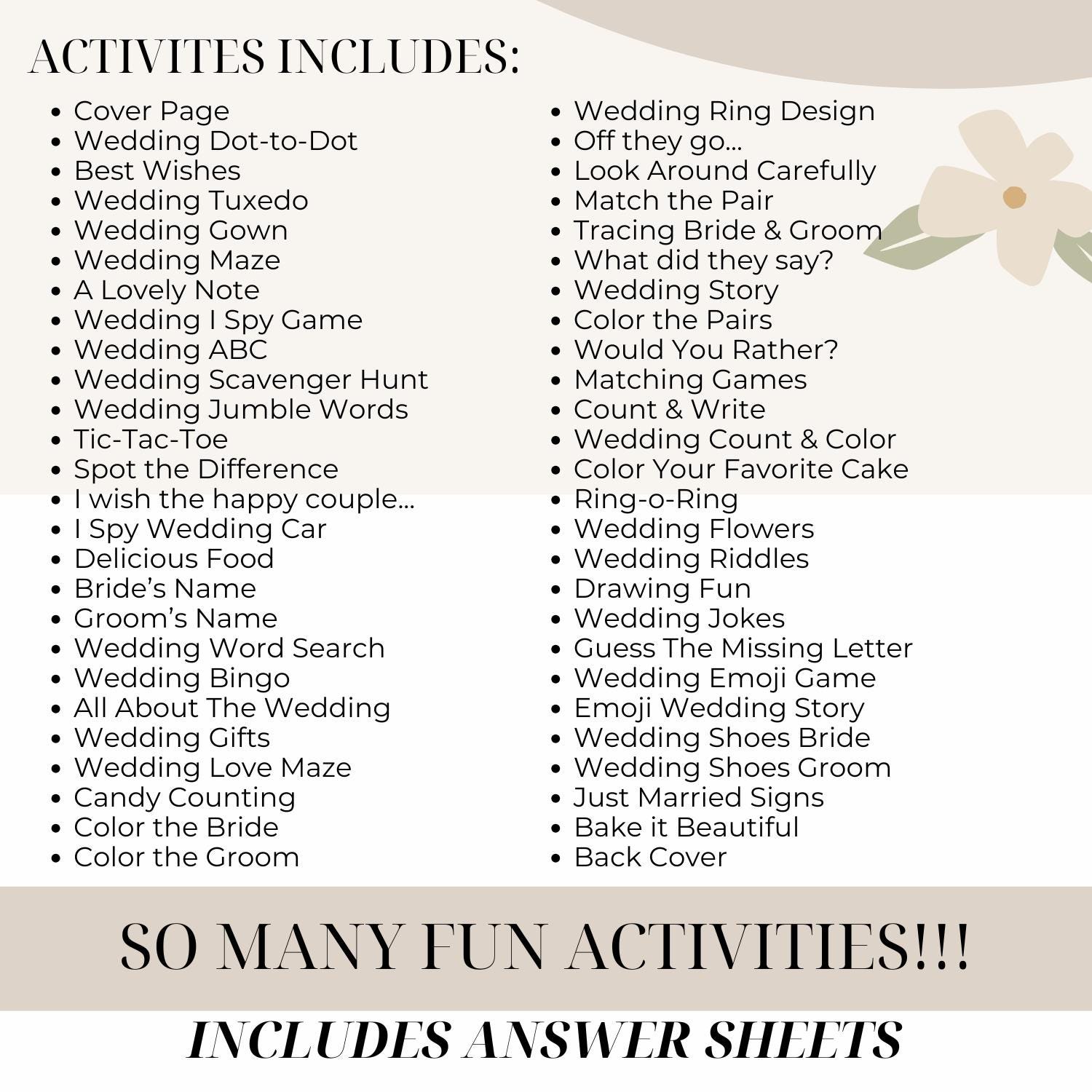 PRINTABLE Kids Wedding Activity Wedding Coloring Book Wedding Activity ...
