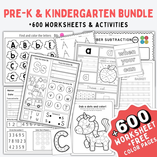 Preschool Printables - Etsy