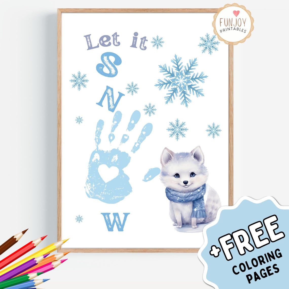 Winter Handprint Art, Winter Handprint Craft, Printable, Winter Season ...