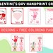 Printable Valentines Day Handprint Craft, Keepsake Art, Toddler ...