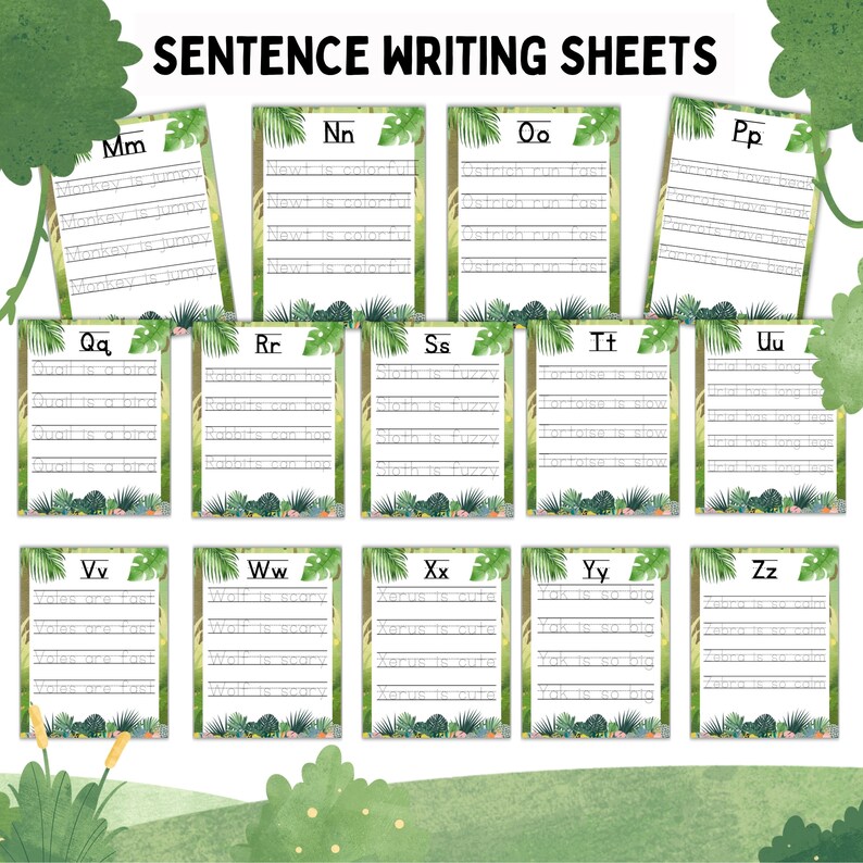 Jungle Animal Alphabet Handprint Art Craft, My Handprint Alphabet Book ...