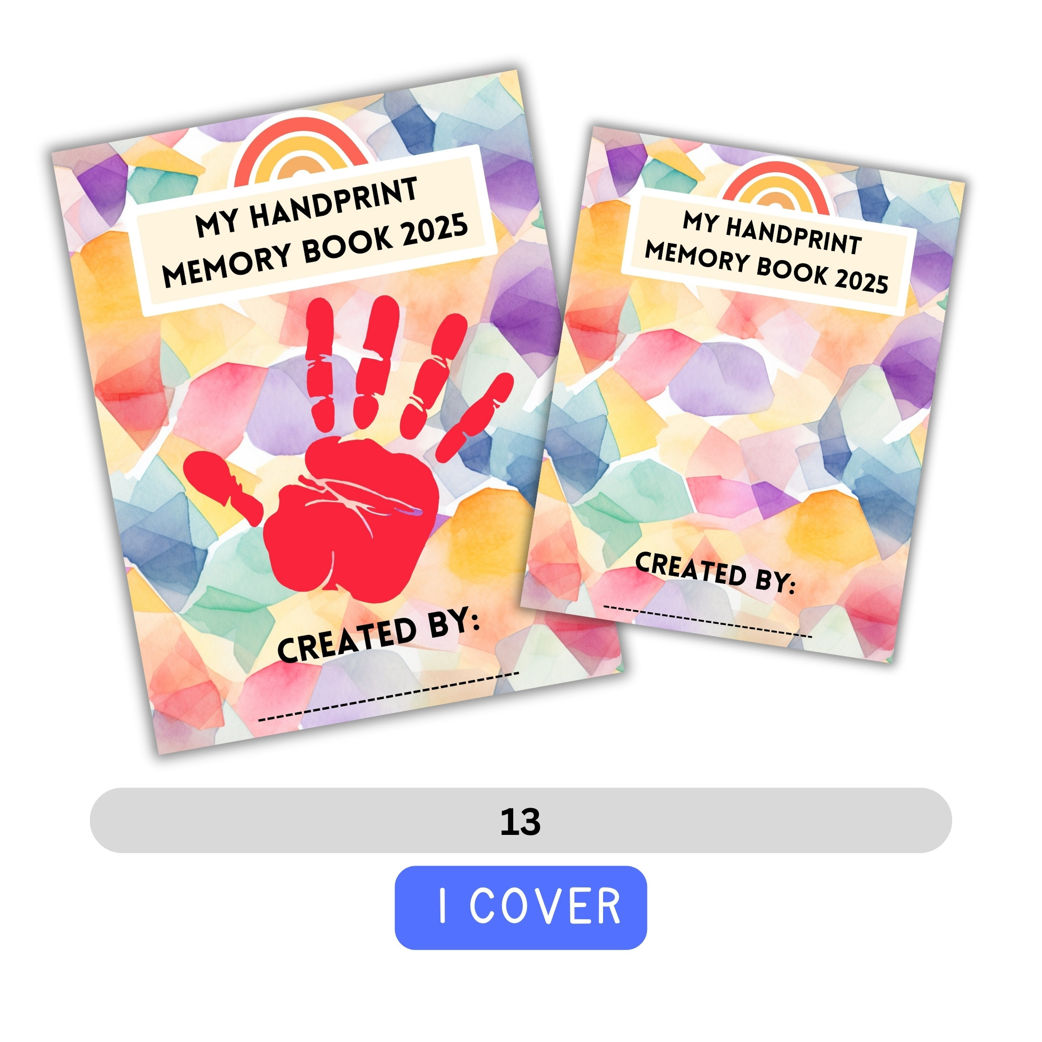 2025 Handprint Memory Book With Calendar, Handprint Art, Craft ...