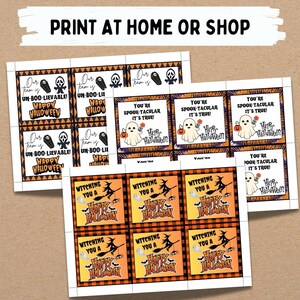 PRINTABLE Halloween Treat Tags, Halloween Gift Tags, Halloween Favors ...