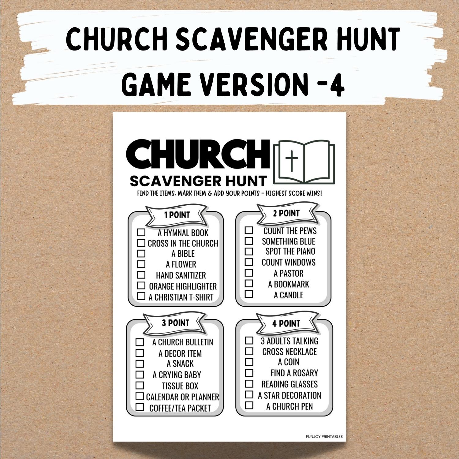 Church Scavenger Hunt PRINTABLE for Kids, Adults, Sunday School ...