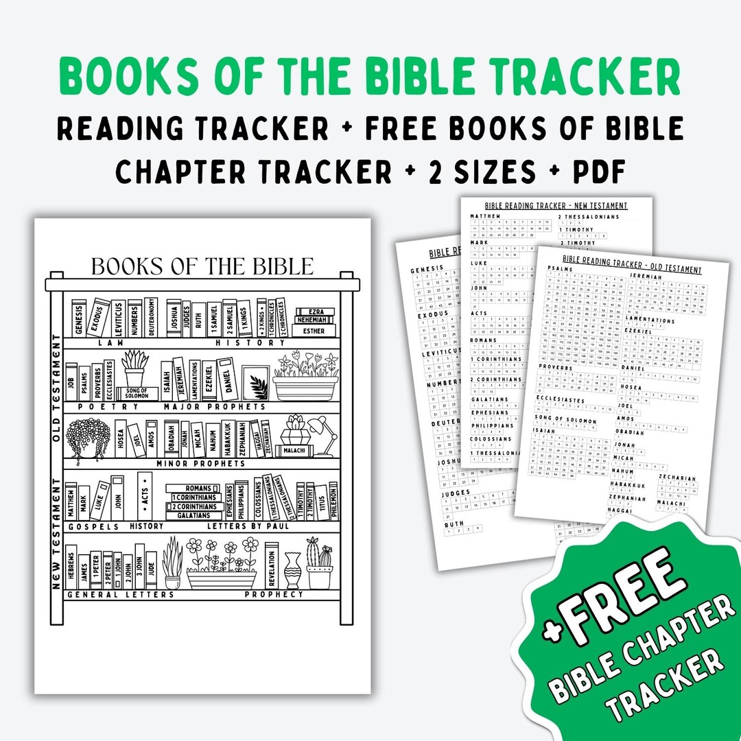 Bible Reading Tracker, Bible Bookshelf Coloring Page, Books of the ...