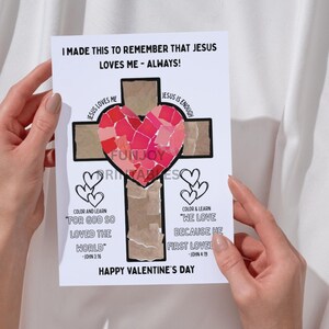 Valentine's Bible Craft Printable, Kids' Activity (PDF Pattern) - Etsy