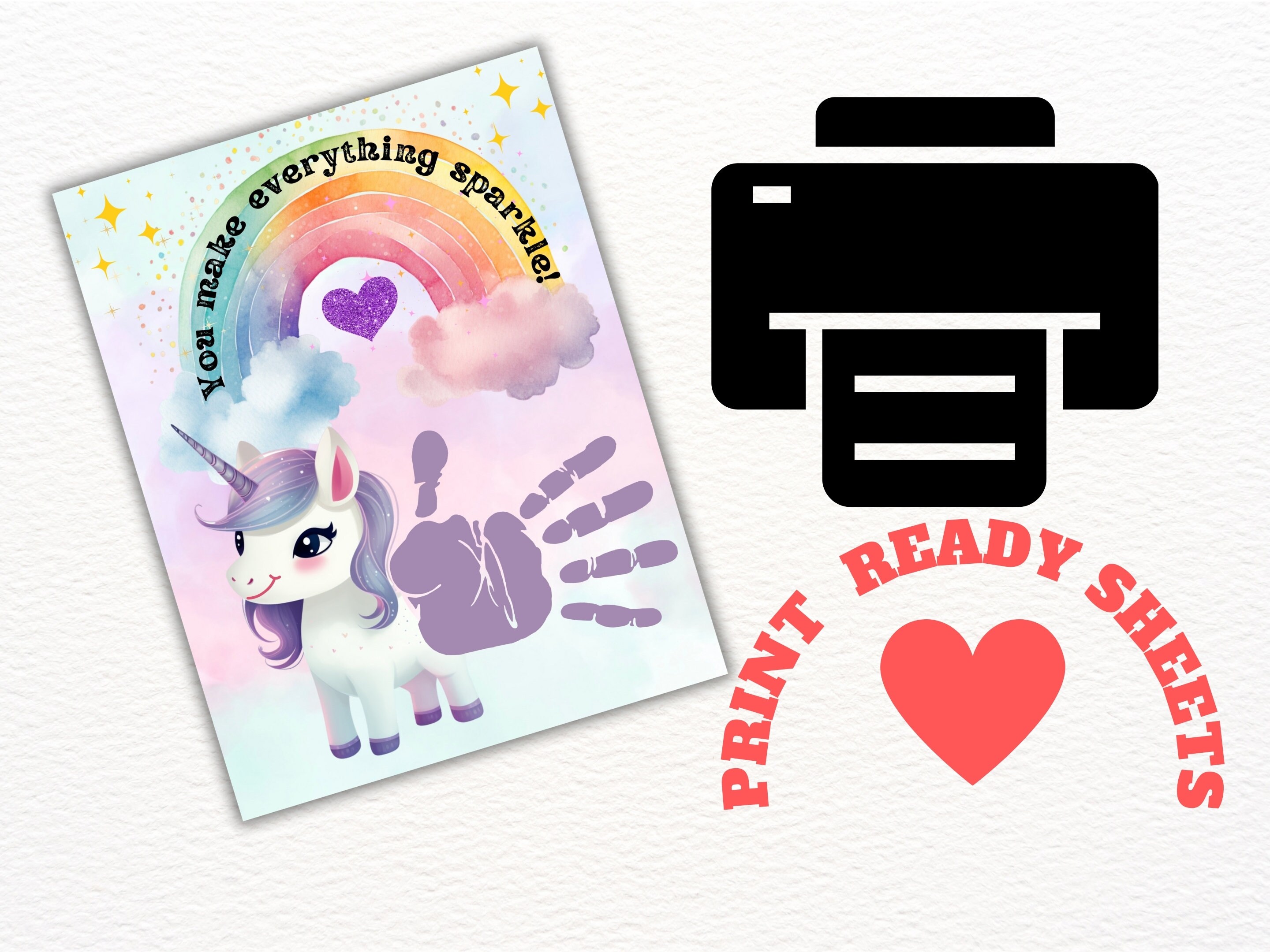 PRINTABLE Mother's Day Handprint Art Craft for Kids, Toddler, Preschool ...