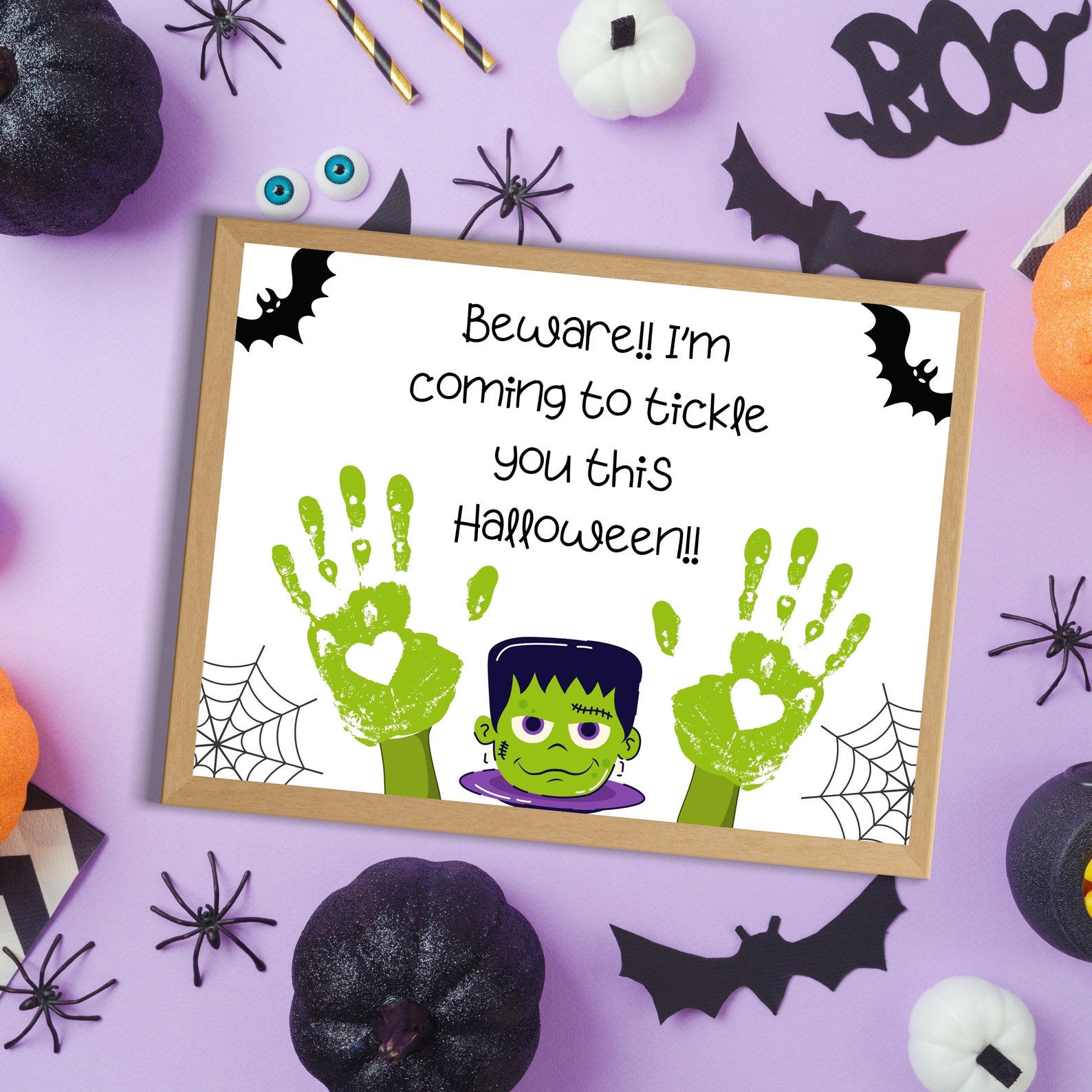 PRINTABLE Halloween Handprint Activity, Handprint Art Craft ...