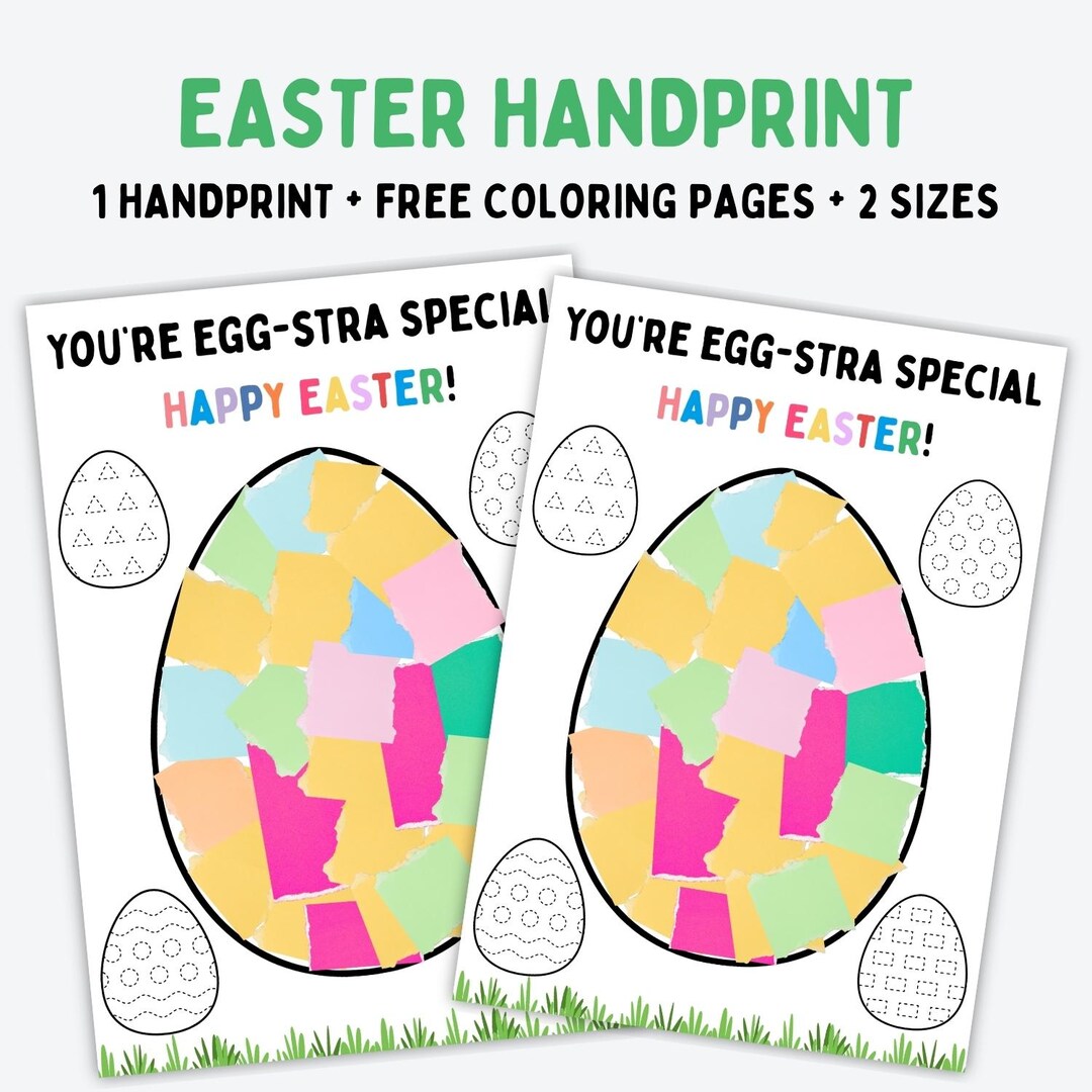 Easter Egg Craft Printable, Kids Easter Activity (PDF Pattern) - Etsy