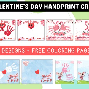Printable Valentines Day Handprint Craft, Keepsake Art, Toddler ...