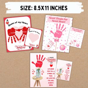 Printable Valentines Day Handprint Craft, Keepsake Art, Toddler ...