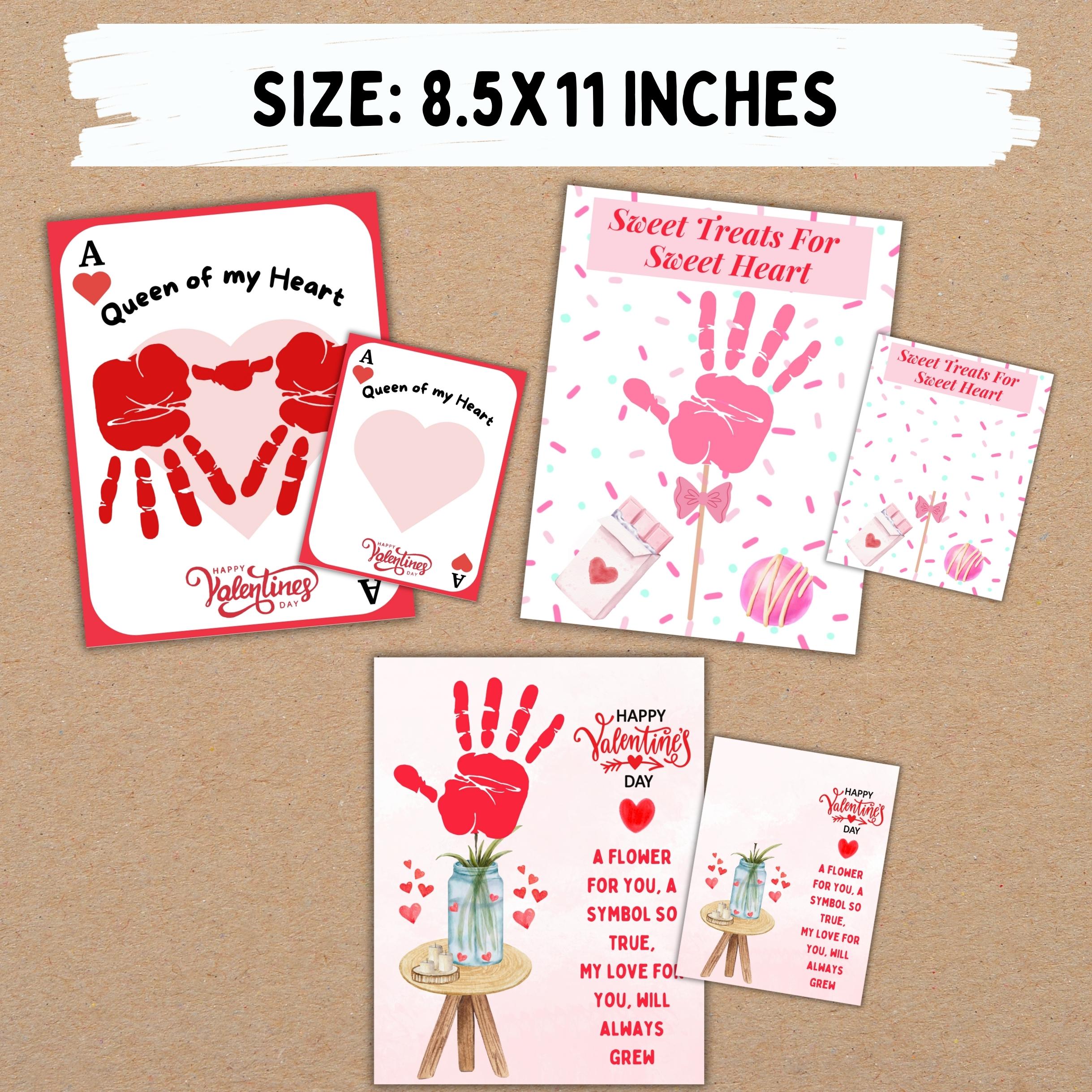 Printable Valentines Day Handprint Craft, Keepsake Art, Toddler ...