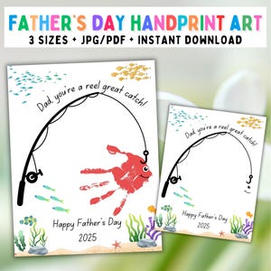 Father's Day Handprint Craft, Gift for Dad, Father's Day Craft ...