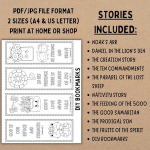 PRINTABLE Bible Stories Kids, Bible Coloring Page Kids, Bible Activity ...