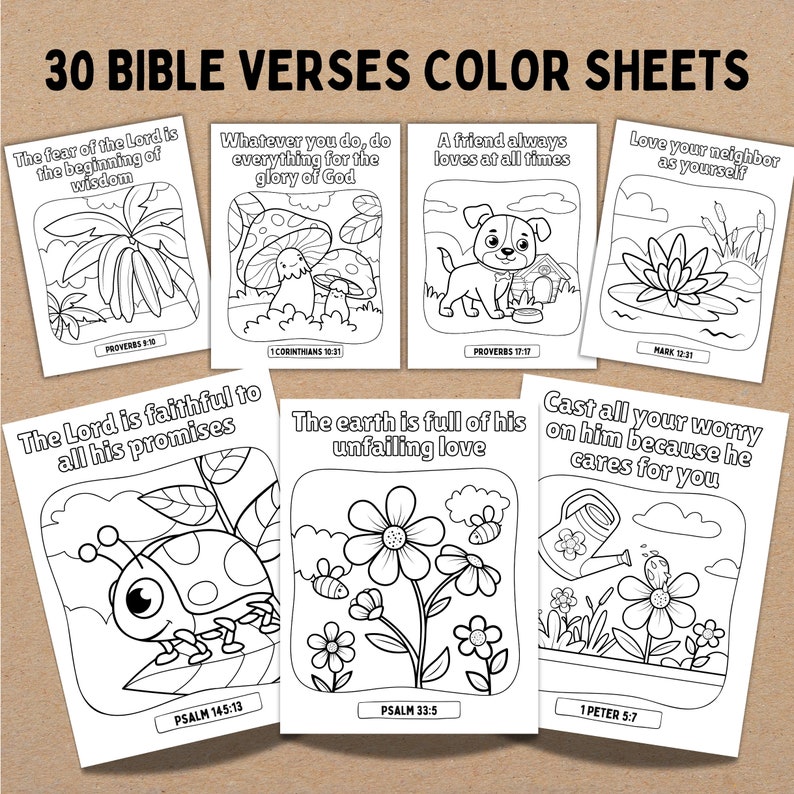PRINTABLE Bible Verse Coloring Pages for Preschoolers, Preschool Bible ...