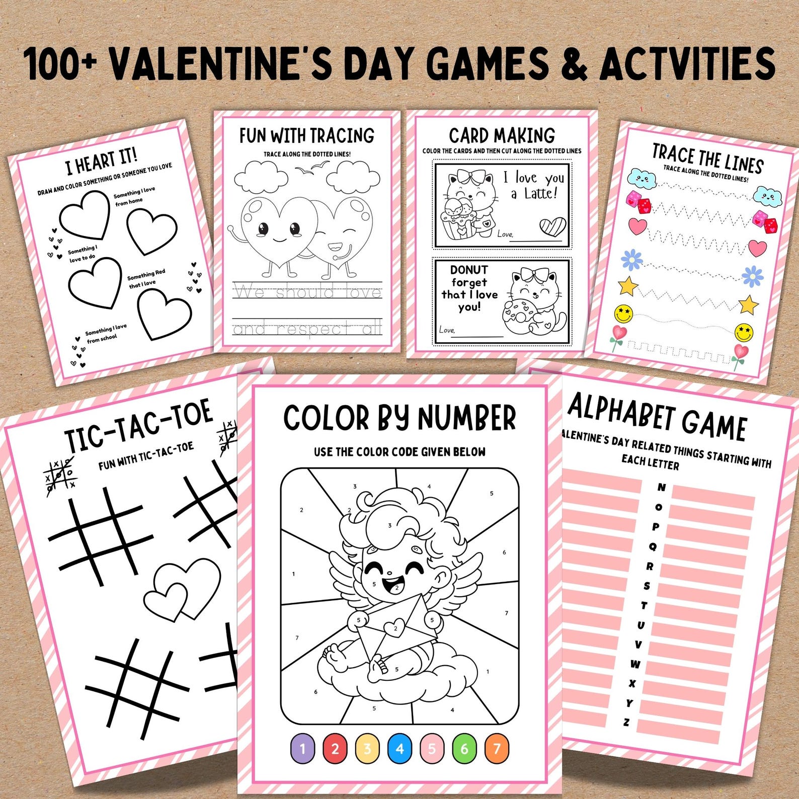 Printable Valentine's Day Kids Activities, Valentine's Day BUNDLE ...