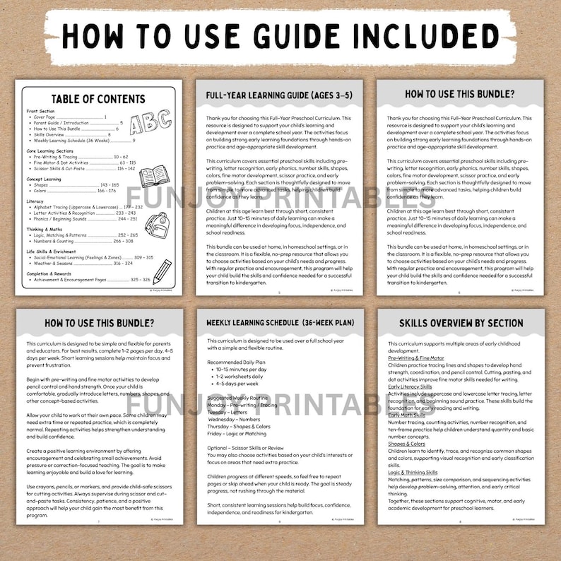 Prek Worksheets for Ages 3-4 | Full Year Preschool Curriculum ...