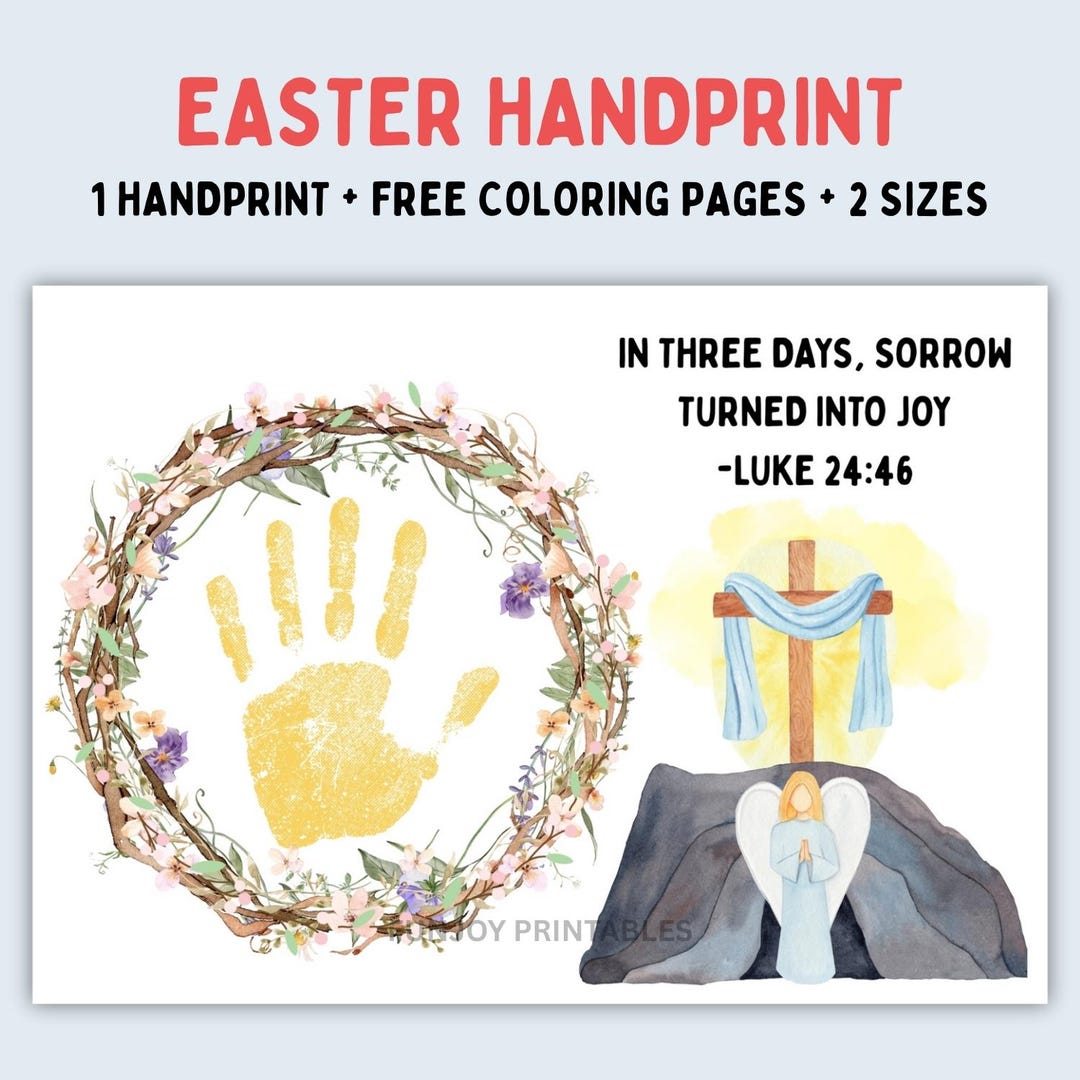 Easter Handprint Art – Jesus Has Risen Handprint, Sunday School ...