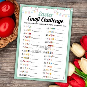 Easter Emoji Game Printable, Easter Party Game Kids & Family, Classroom ...