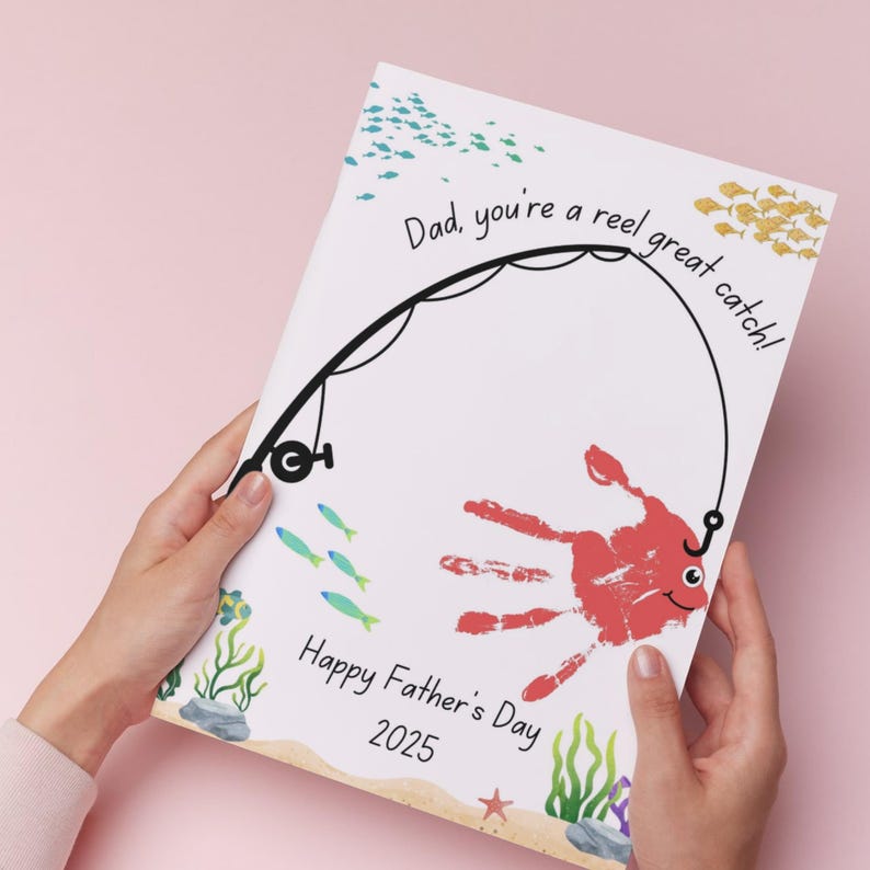 Father's Day Handprint Craft, Gift for Dad, Father's Day Craft ...