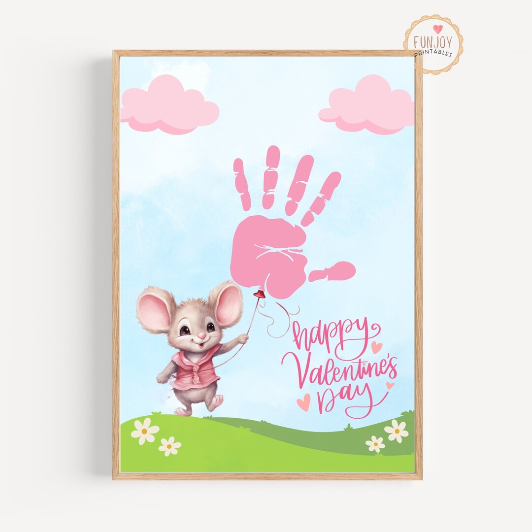 Valentines Day Handprint, Keepsake Art, Handprint Activity for Toddler ...