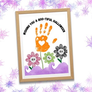 PRINTABLE Halloween Handprint Craft, Handprint Art, Handprint Spooky ...