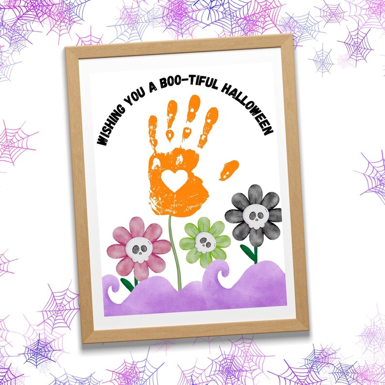PRINTABLE Halloween Handprint Craft, Handprint Art, Handprint Spooky ...