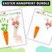 Happy Easter Handprint Footprint Art Craft Bundle, Easter Craft for ...