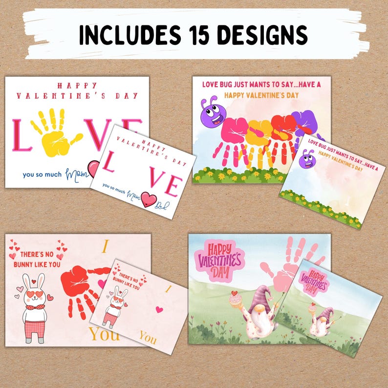 Printable Valentines Day Handprint Craft, Keepsake Art, Toddler ...