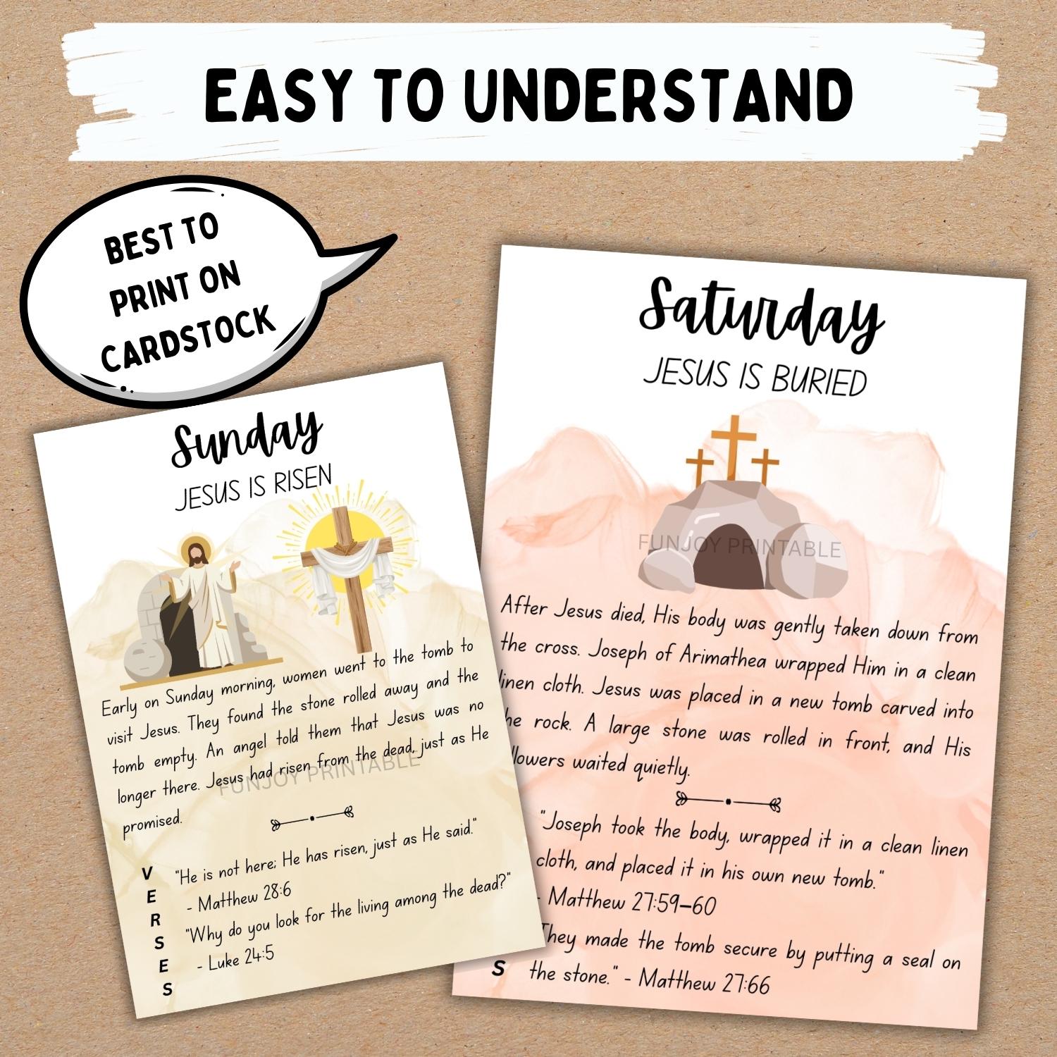 Holy Week Cards, Easter Story Cards, Easter Advent PRINTABLE, Easter ...