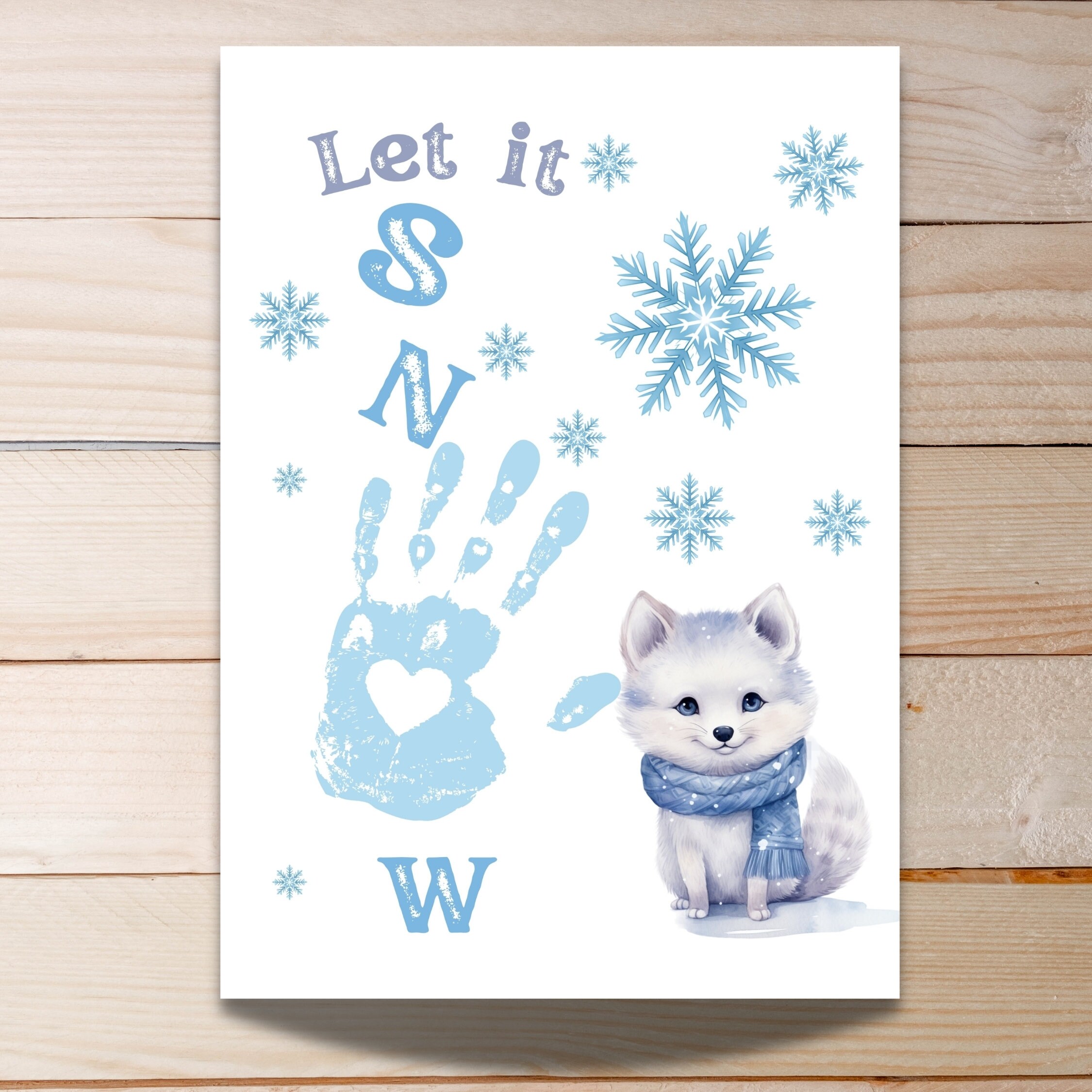 Winter Handprint Art, Winter Handprint Craft, Printable, Winter Season ...