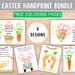 Happy Easter Handprint Footprint Art Craft Bundle, Easter Craft for ...