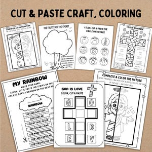 PRINTABLE Sunday School Activity BUNDLE, Sunday School Craft, Church ...