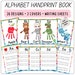 DIY Alphabet Handprint Book, Alphabet Handprint Craft, Preschool ...