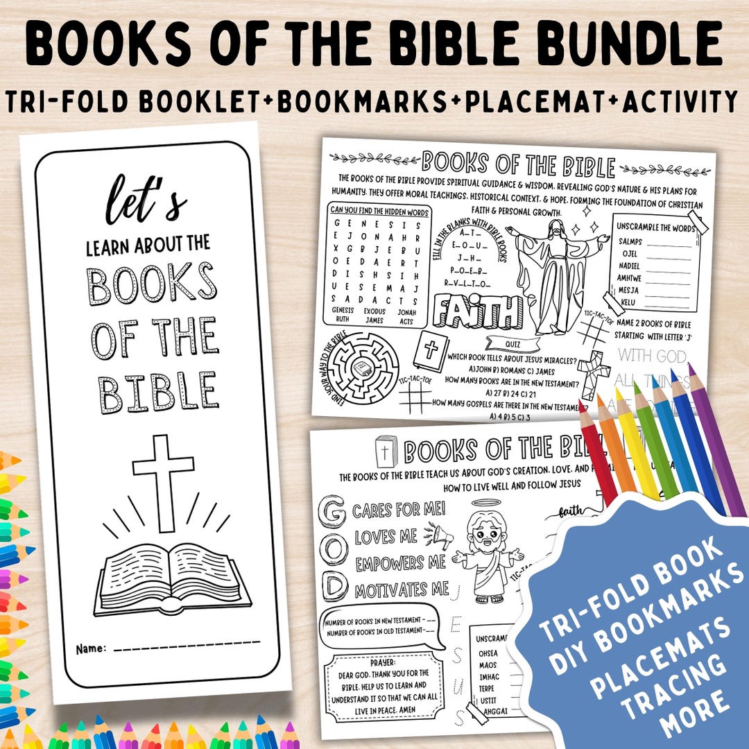 PRINTABLE Books of the Bible Activity BUNDLE, Books of the Bible ...