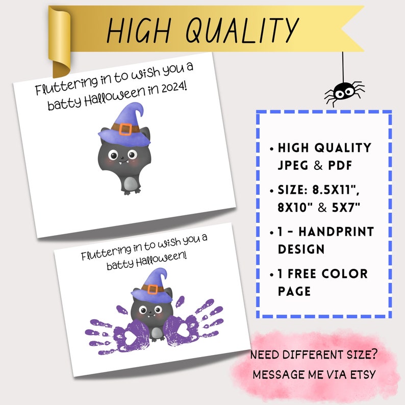 Halloween Hand Print Activity, Handprint Art Craft, Halloween Bat ...