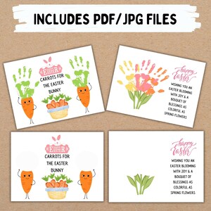 Happy Easter Handprint Footprint Art Craft Bundle, Easter Craft for ...