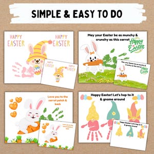 Easter Handprint Art Craft BUNDLE, Easter Keepsake Art, Happy Easter ...
