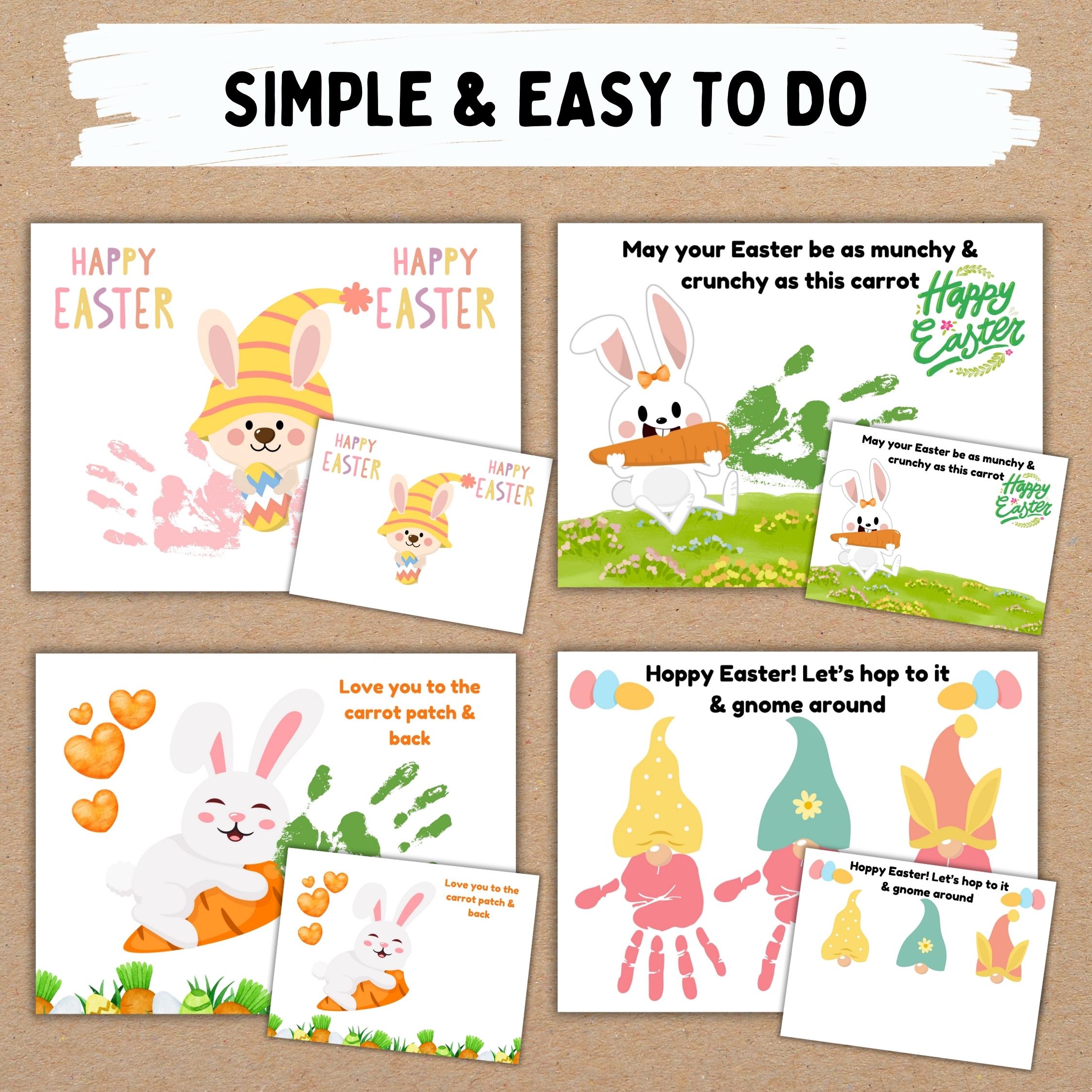 Easter Handprint Art Craft BUNDLE, Easter Keepsake Art, Happy Easter ...