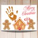 Christmas Handprint Art Gingerbread House Craft, Christmas Handprint ...