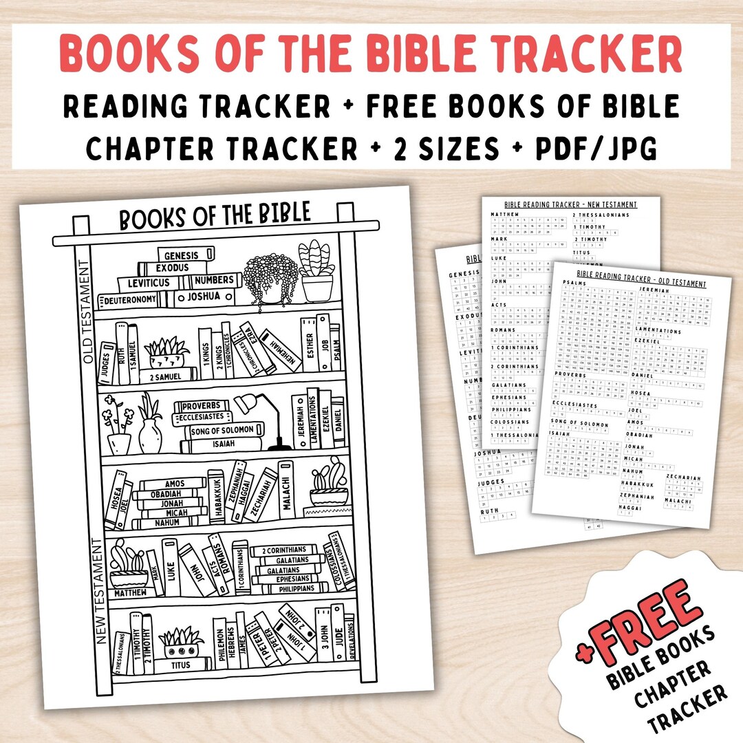 Bible Reading Tracker, Bible Bookshelf Coloring Page, Books of Bible ...