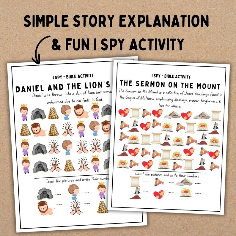 Bible I Spy Activity, PRINTABLE Bible Quiet Time Activity, Bible ...