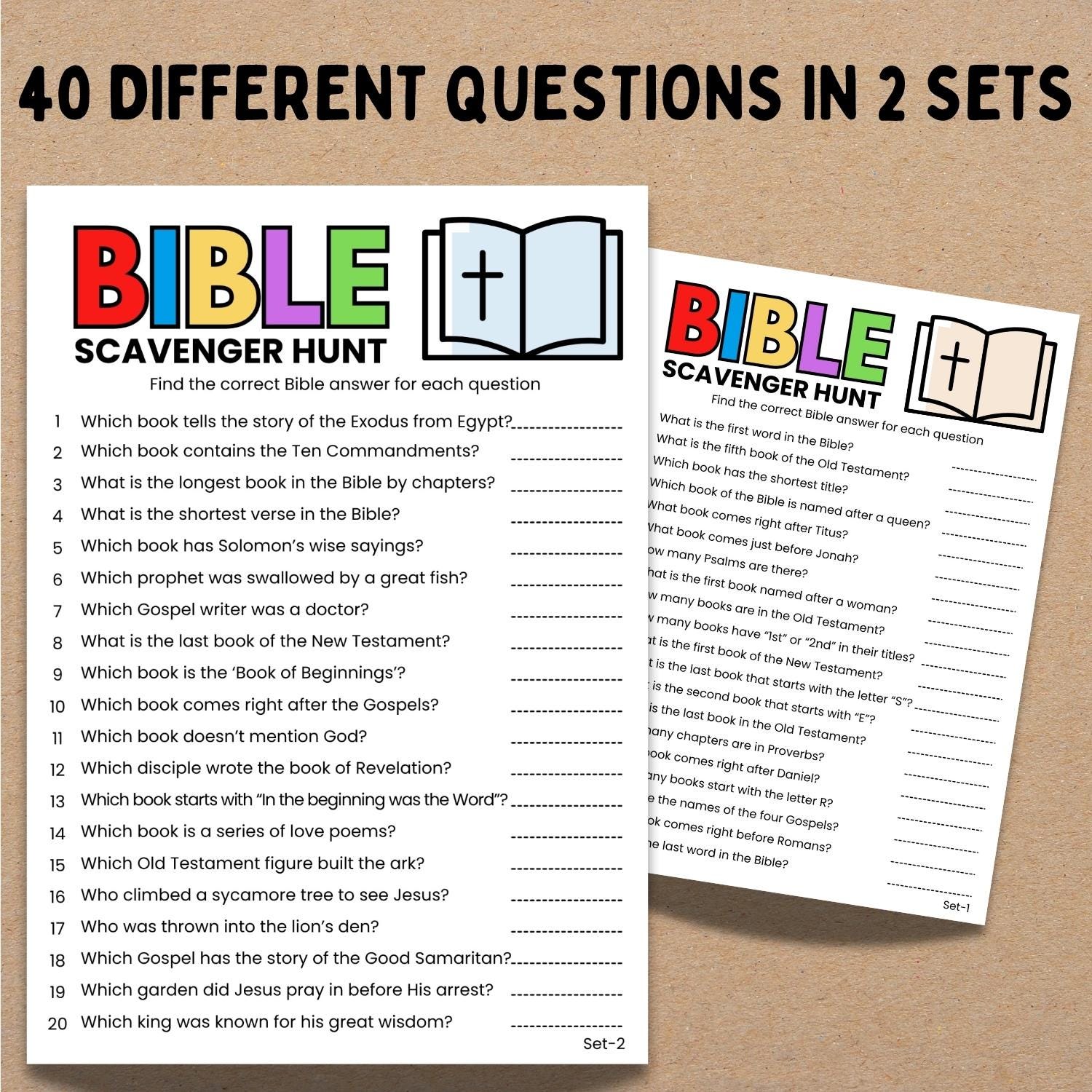 Bible Scavenger Hunt Game, Scavenger Hunt Bible Activity, PRINTABLE ...