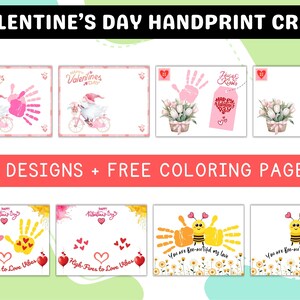 Printable Valentines Day Handprint Craft, Keepsake Art, Toddler ...