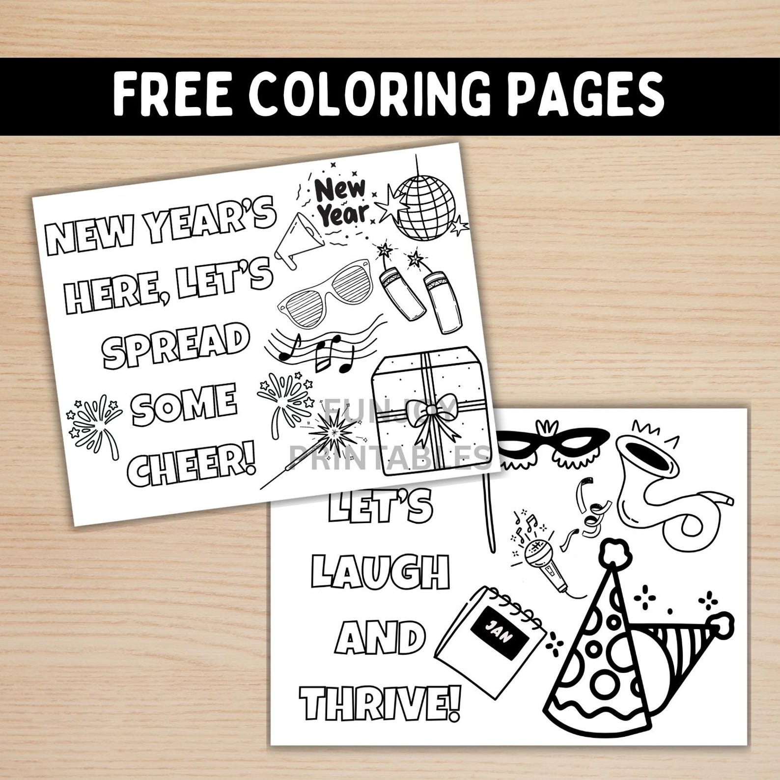 New Years Activity Placemat Printable New Years Eve Activity Sheet NYE ...