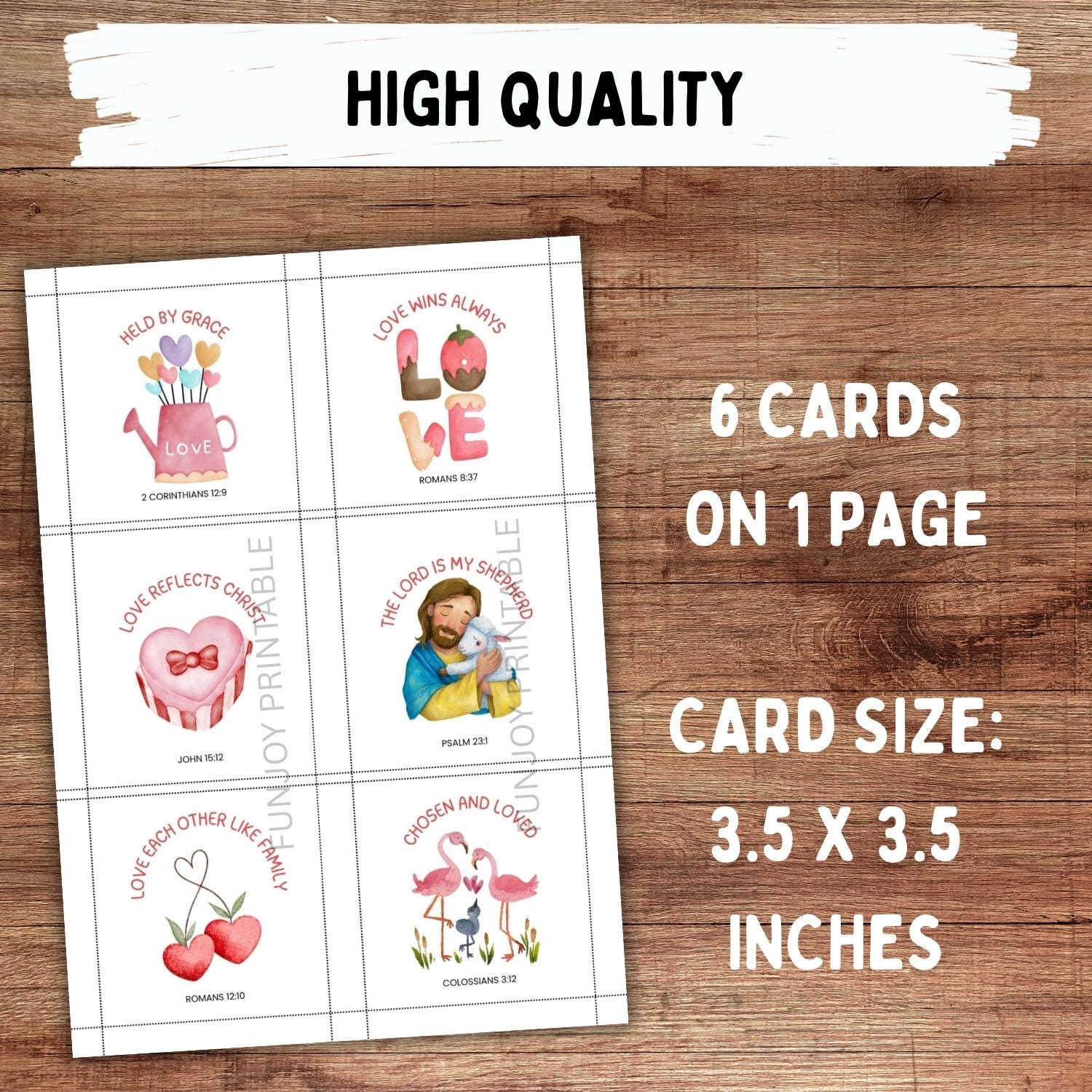 Christian Valentines Cards for Kids, Bible Verses Cards (set of 80 ...